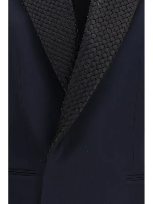 Bottega Veneta Single-breasted Jacket With Intrecciato Motif