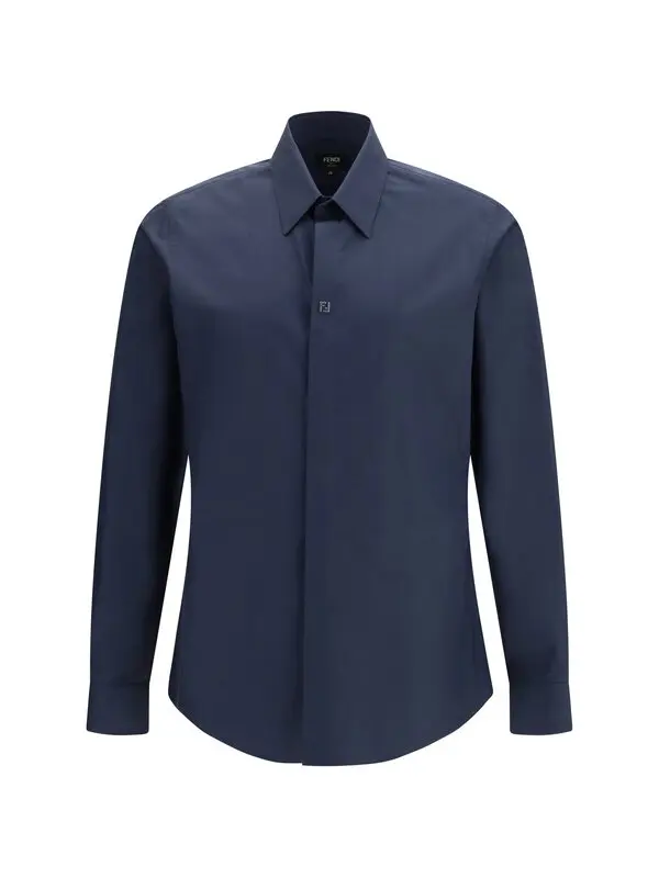 Fendi Shirt With Ff Detail - Blue