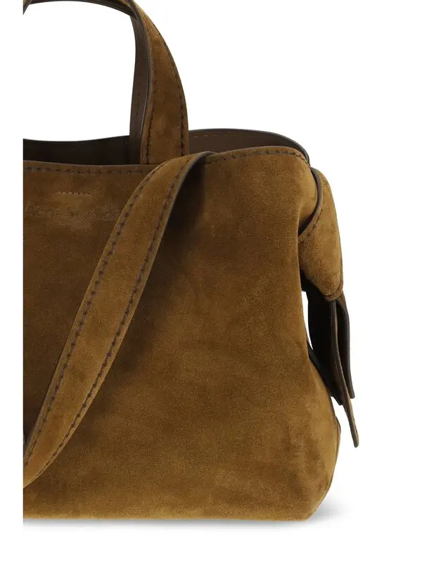 Acne Studios Musubi Suede Tote Bag With Knotted Details