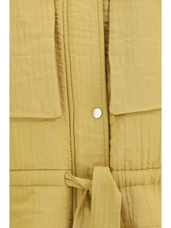 Isabel Marant Étoile Blandina Quilted Jacket With Tie Detail - Yellow