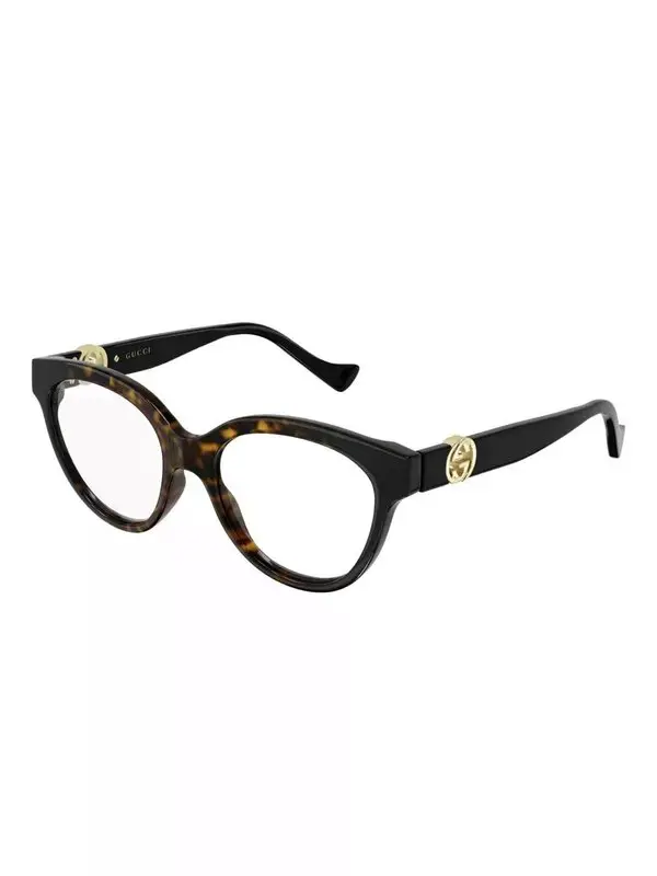 Gucci Tortoiseshell Round-frame Glasses