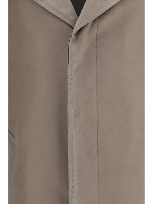 Loewe Single-breasted Brushed Cotton-blend Coat