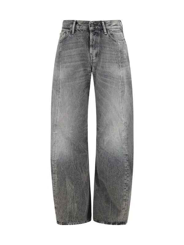 Acne Studios Barrel Jeans Tie & Dye Denim - Gray