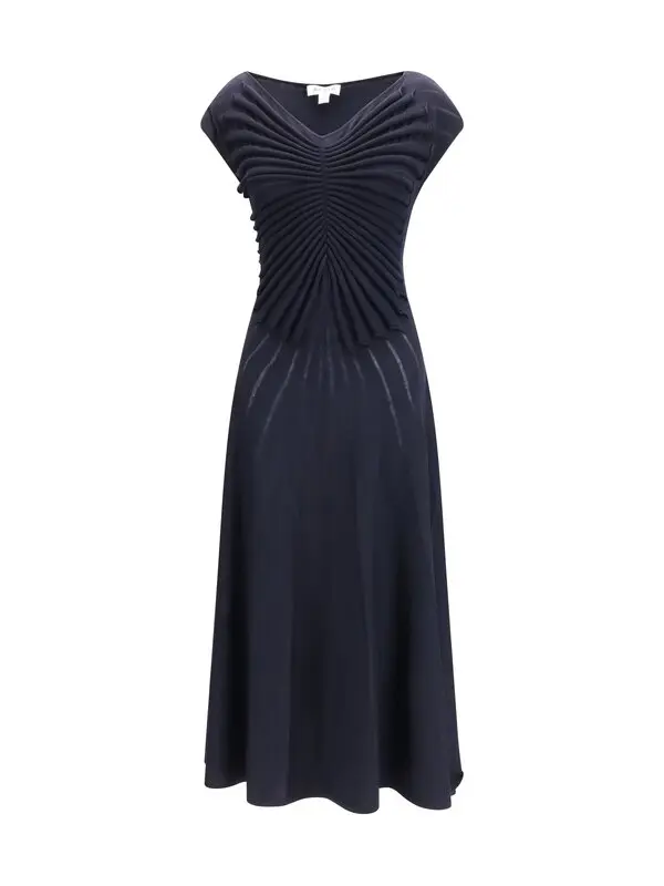 Alaïa Wool Shaping Midi Dress - Blue