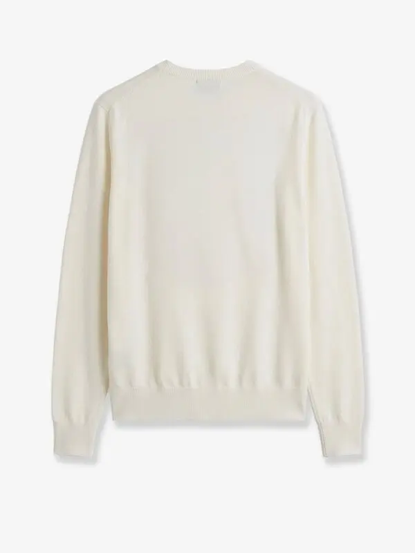 TOTEME Fine Crew Knit Wool And Silk Blend Sweater - Cream