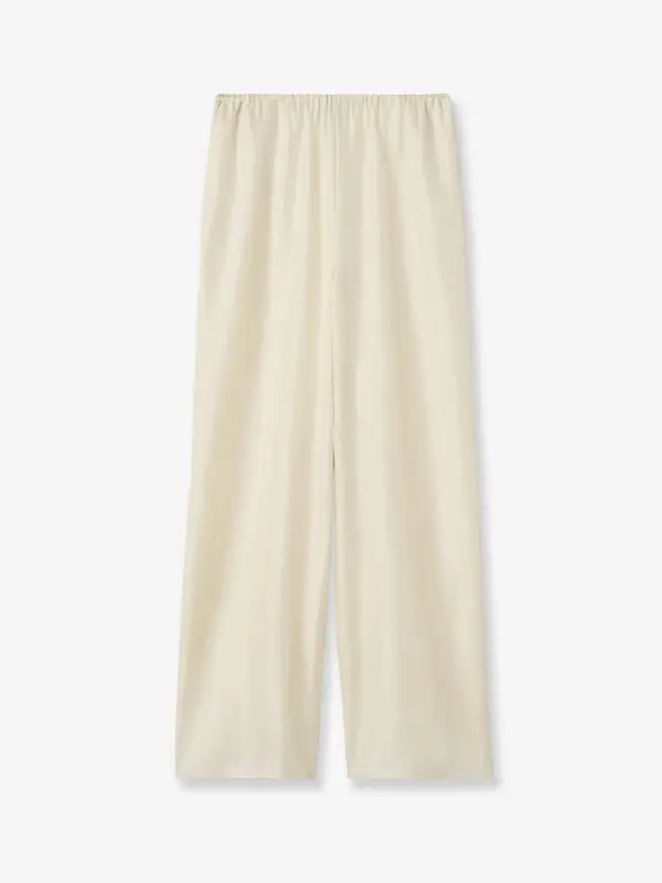 TOTEME Organic Silk Wide-leg Trousers - Cream