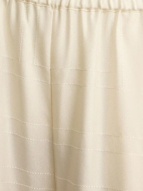 TOTEME Organic Silk Wide-leg Trousers - Cream