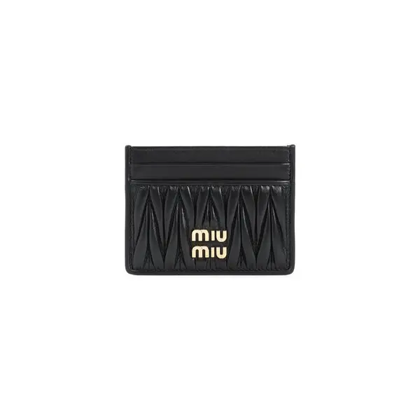 Miu Miu Lamb Leather Cardholder - Black