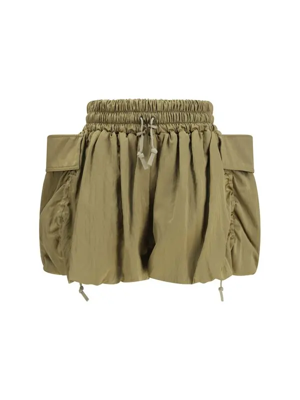 Balmain Viscose Serge Balloon Fit Shorts - Green