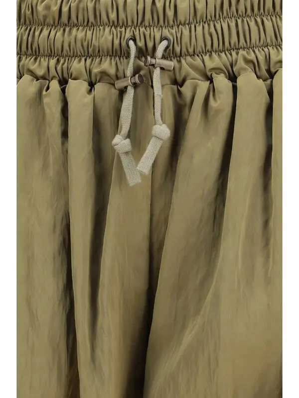 Balmain Viscose Serge Balloon Fit Shorts - Green