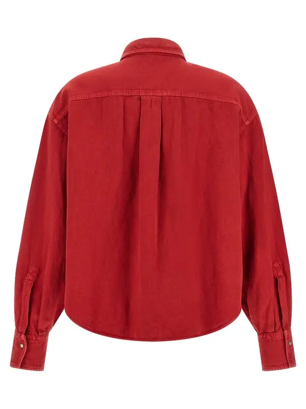 Brunello Cucinelli Cotton And Linen Shirt - Red