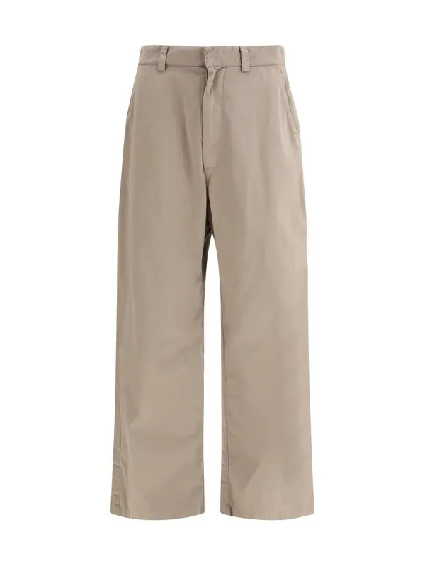 Balenciaga Workwear Cotton Twill Trousers - Cream