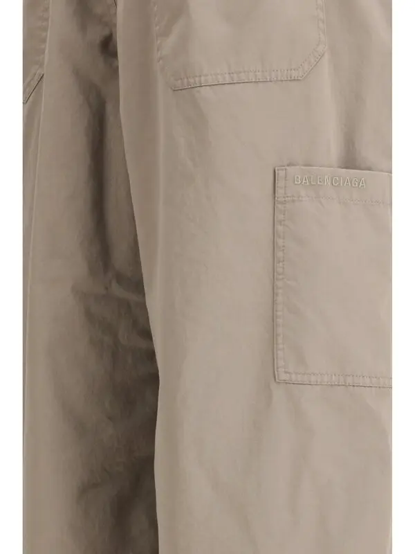 Balenciaga Workwear Cotton Twill Trousers - Cream