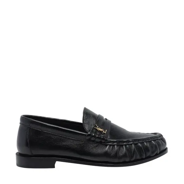 Saint Laurent Le Loafer Suede Loafers - Black