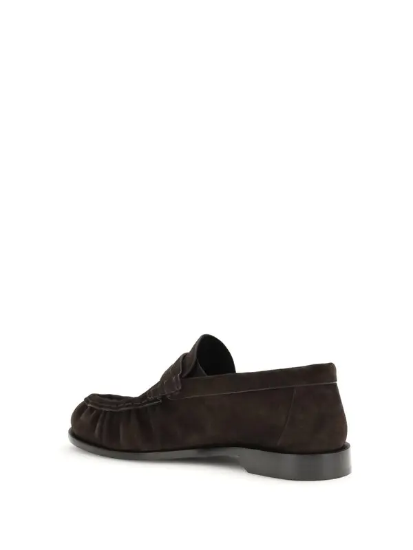 Saint Laurent Le Loafer Suede Loafers - Brown