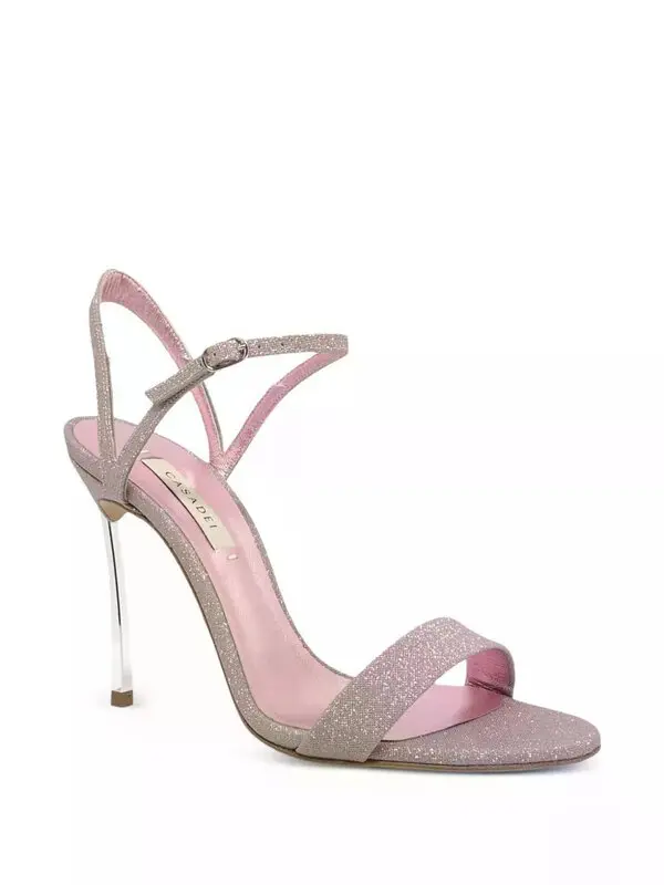 Casadei Blade Glittered Heeled Sandals