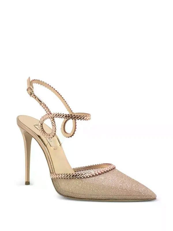Casadei Glitter-effect Crystal-embellished Pumps