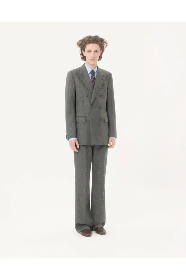 Valentino Garavani Mouliné Wool Trousers