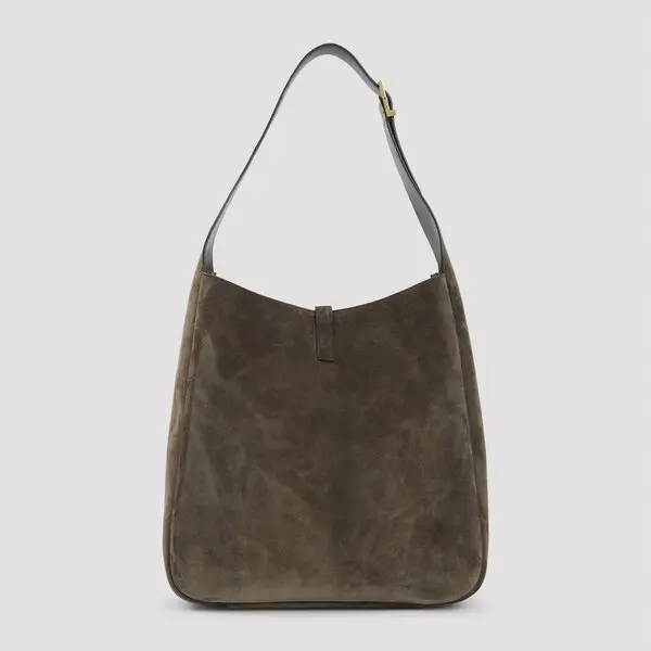 Saint Laurent Le 5 À 7 Suede Bag - Green