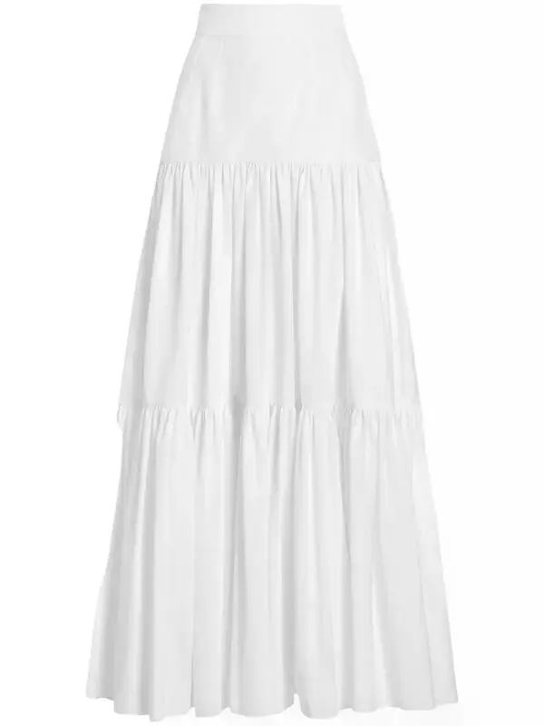 Dolce & Gabbana Tiered Maxi Skirt - White