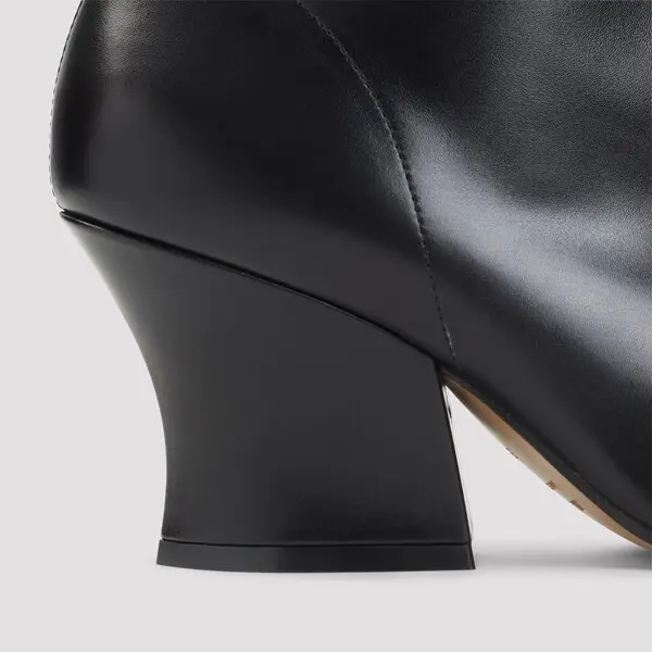 JIL SANDER Lune Sculptural Block Heel Ankle Boots - Black