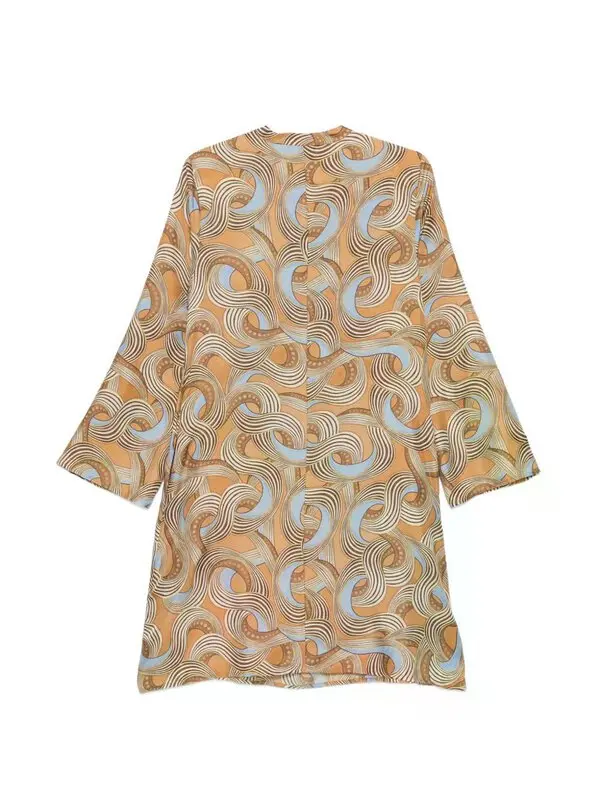 Malìparmi Abstract Print Silk Dress