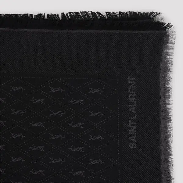 Saint Laurent Jacquard Monogram Scarf
