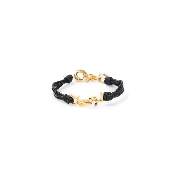 Saint Laurent Multi-strand Cassandre Bracelet - Black
