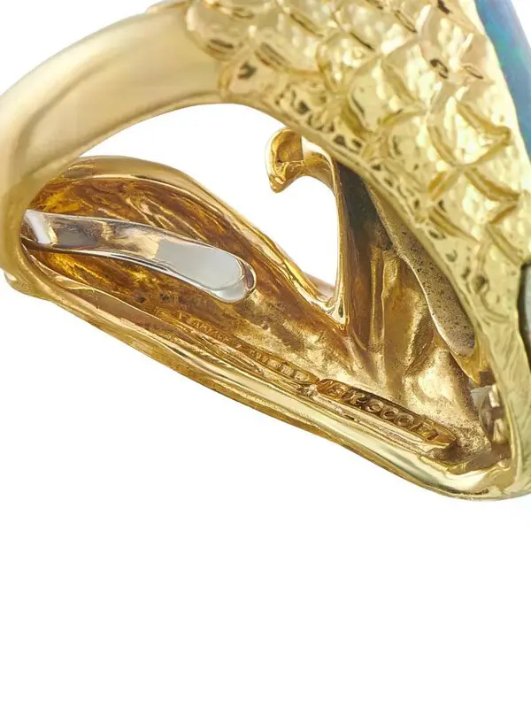David Webb Opal And Diamond Fish Ring