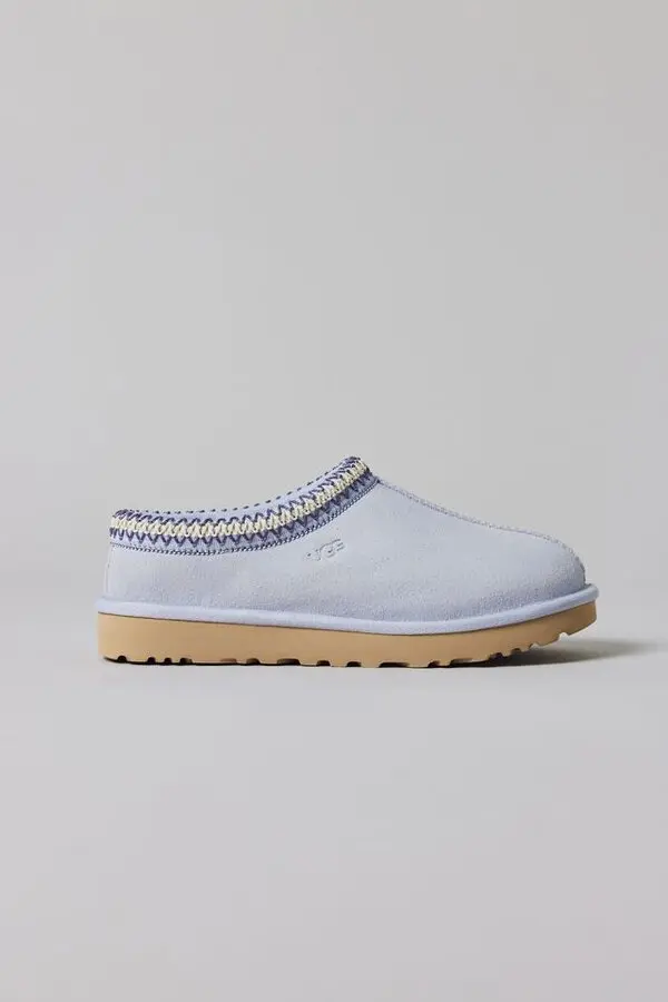 UGG Tasman Suede Embroidered Braid Slipper Clogs
