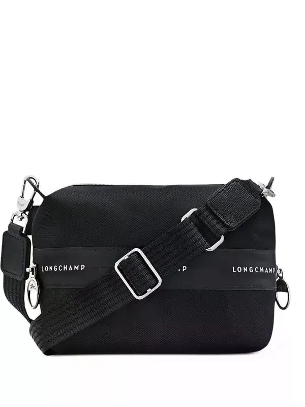 Longchamp Xs Le Pliage Energy Logo-print Adjustable-strap Shoulder Bag - Black