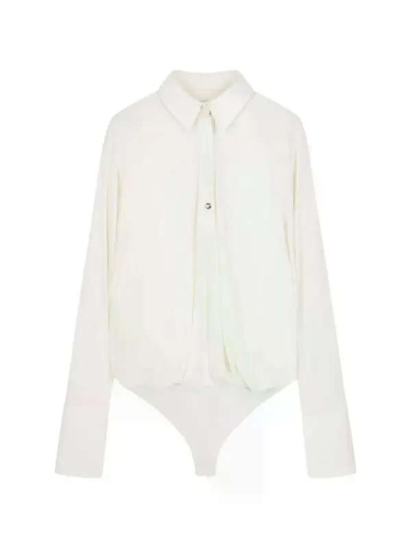 Coperni Draped Boxy Bodysuit - Neutrals