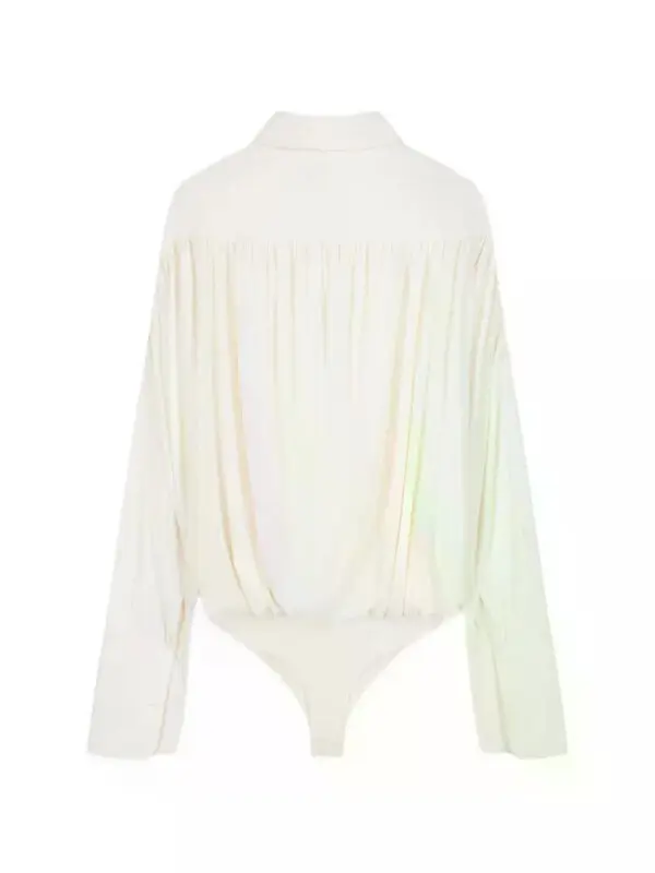 Coperni Draped Boxy Bodysuit - Neutrals