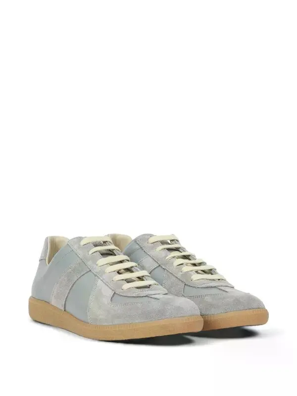MAISON MARGIELA Replica Leather-panneled Sneakers - Grey
