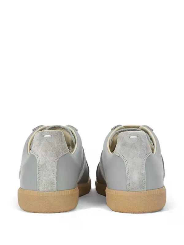 MAISON MARGIELA Replica Leather-panneled Sneakers - Grey
