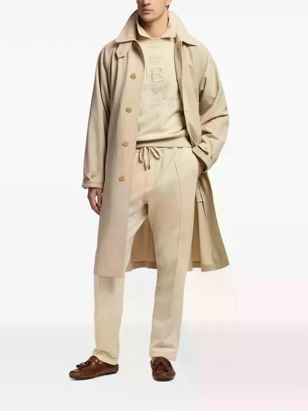 Ralph Lauren Purple Label Belted Raglan-sleeve Trench Coat