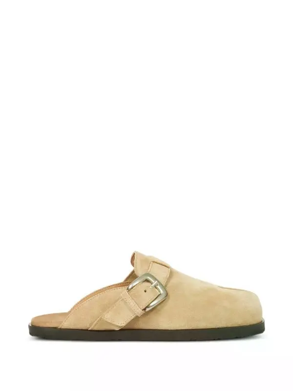 MAISON MARGIELA Suede Tabi Buckle Mules