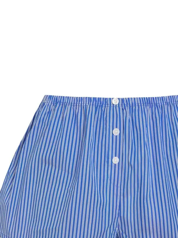 Good American Lace-trim Striped Shorts
