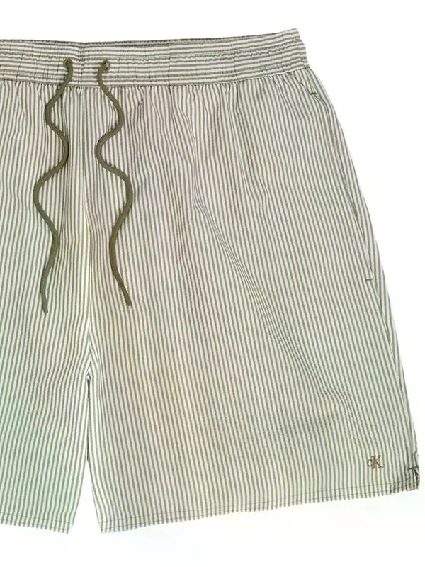 Calvin Klein Striped Drawstring Swim Shorts