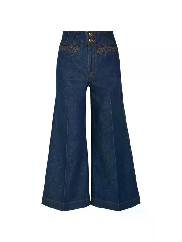 Zimmermann Awaken Braided-trim Wide-leg Jeans