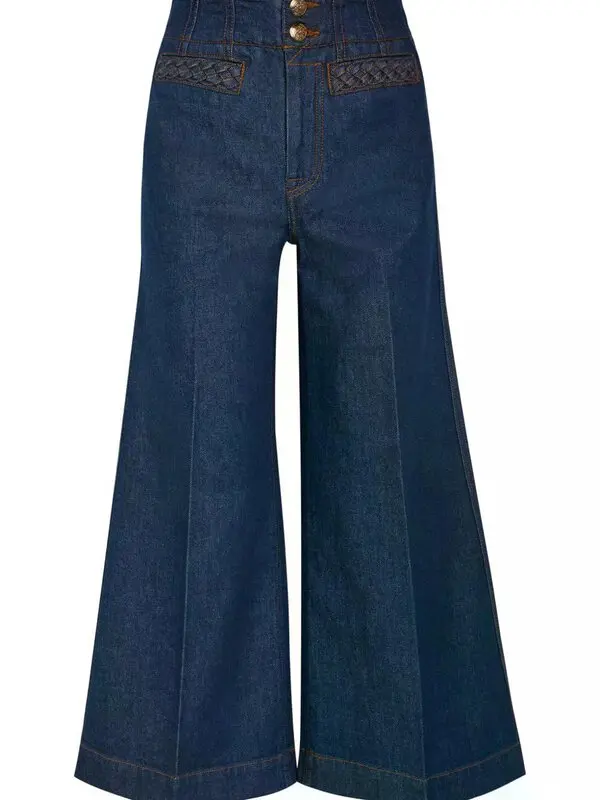 Zimmermann Awaken Braided-trim Wide-leg Jeans