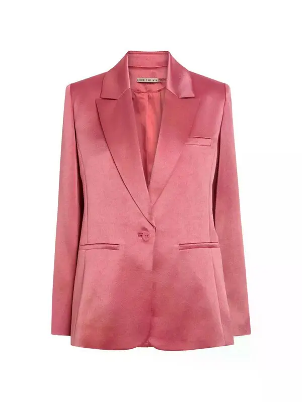 Alice + Olivia Billie Single-breasted Satin Blazer