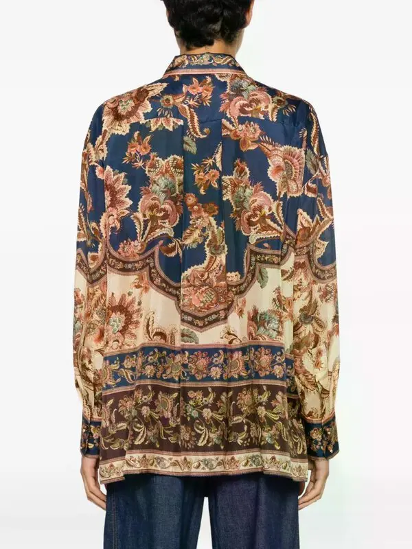 Zimmermann Floral-print Silk Shirt