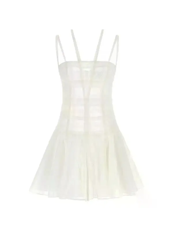 GIOVANNI BEDIN Lace Bustier Mini Dress - White