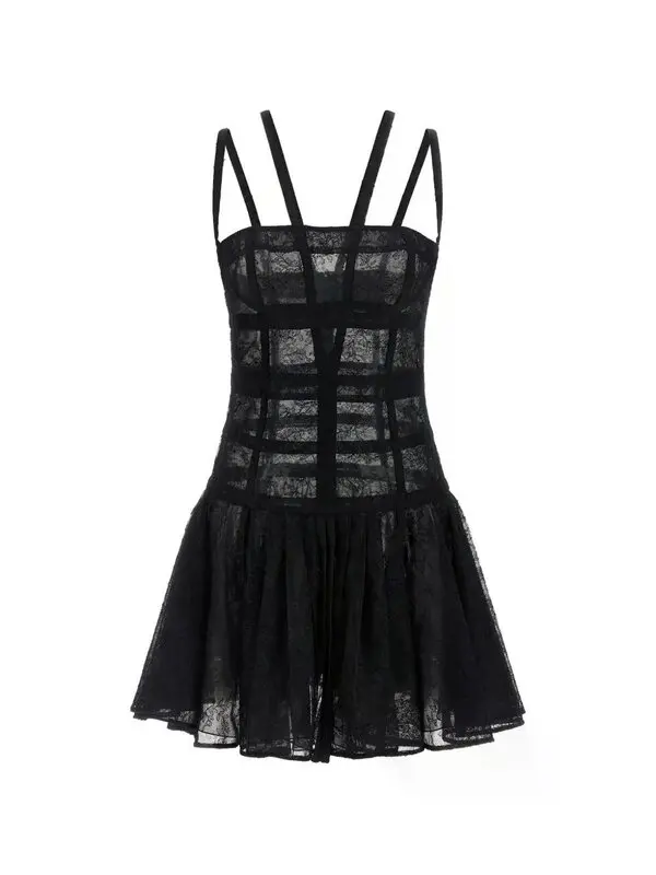 GIOVANNI BEDIN Lace Bustier Mini Dress