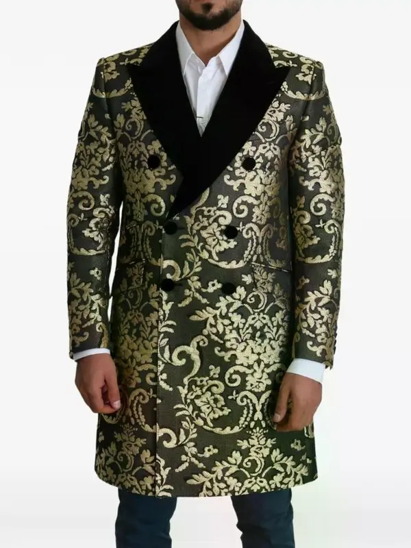 Dolce & Gabbana Sicilia Baroque-pattern Brocade Coat