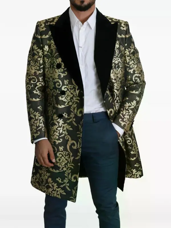 Dolce & Gabbana Sicilia Baroque-pattern Brocade Coat