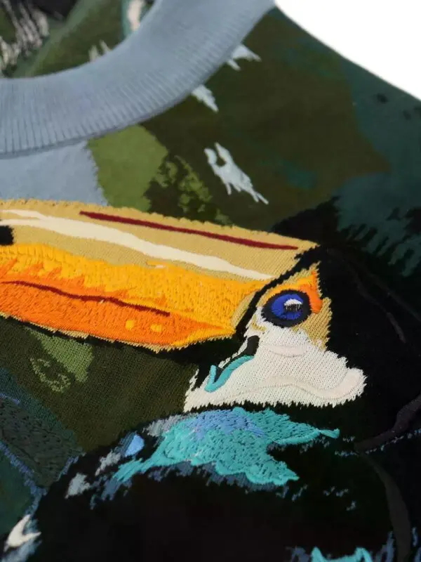 Dolce & Gabbana Embroidered Tropical-pattern Sweater