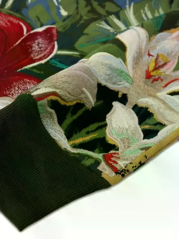 Dolce & Gabbana Embroidered Tropical-pattern Sweater