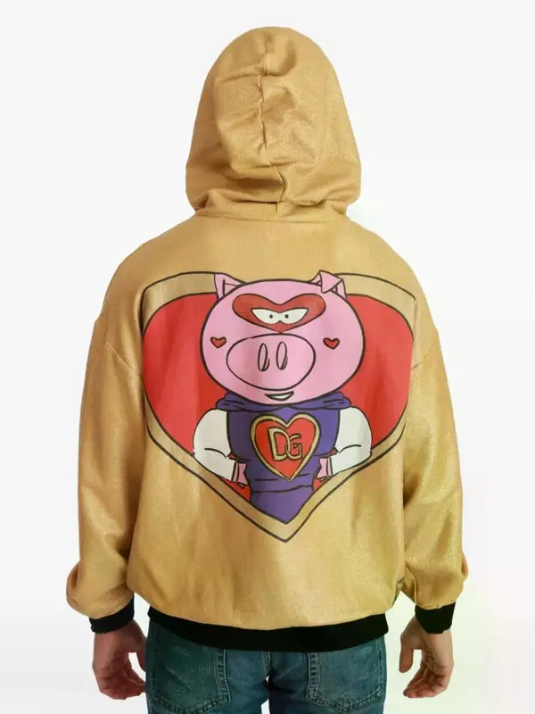 Dolce & Gabbana Glitter Graphic Hoodie